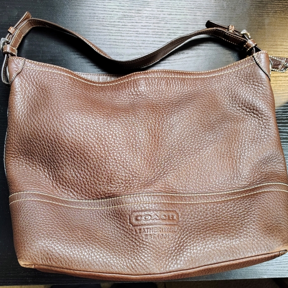 Coach | Bags | Authentic Coach Carry All Bag In Brown Pebbled Leather ...